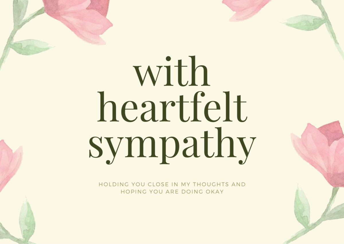 Beige Flowers Sympathy Card Templatescanva Regarding Sympathy Card 