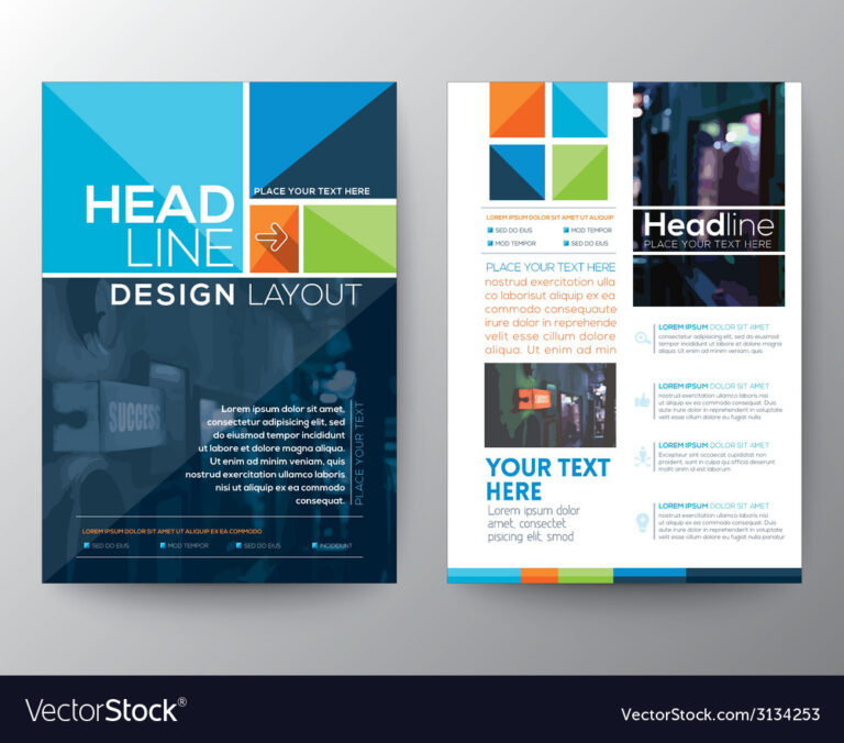 Brochure Flyer Design Layout Template In A4 Size Pertaining To E 