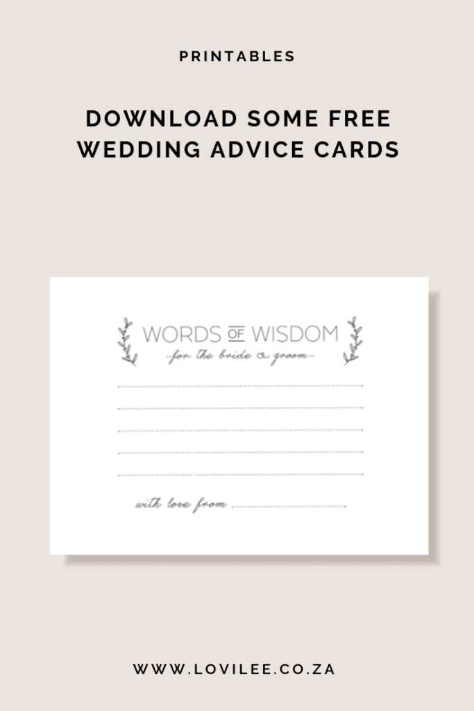 Marriage Advice Cards Templates Best Business Templates