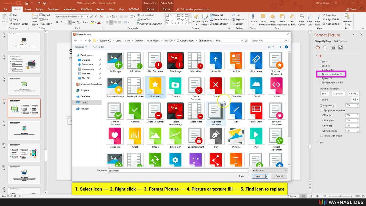 How To Replace Icon In Powerpoint Template Warna Slides Pertaining To 