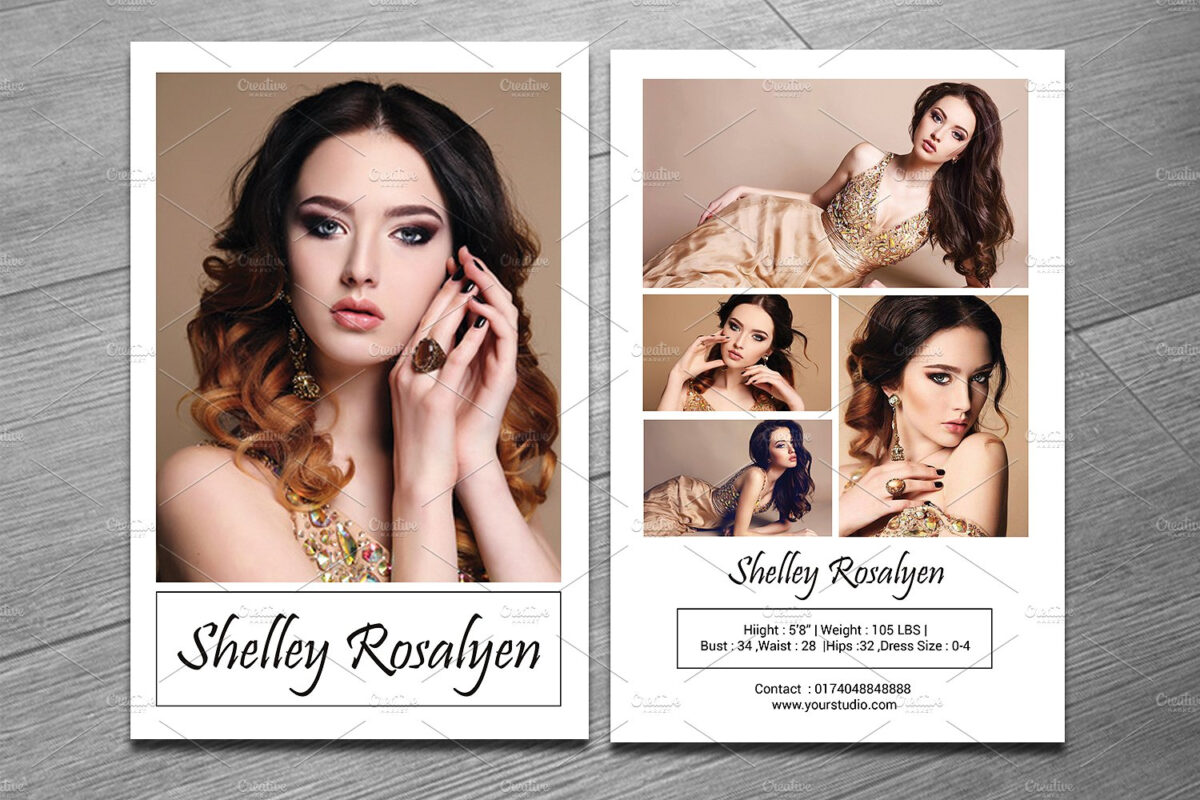 Modeling Comp Card Template Sistec Inside Comp Card Template Psd 