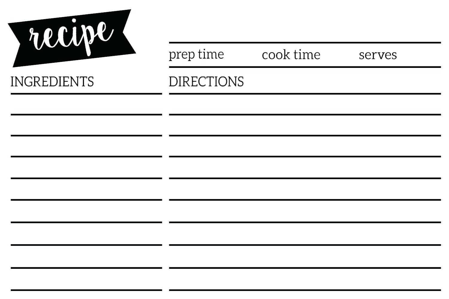 Free Recipe Card Templates For Microsoft Word Best Business Templates